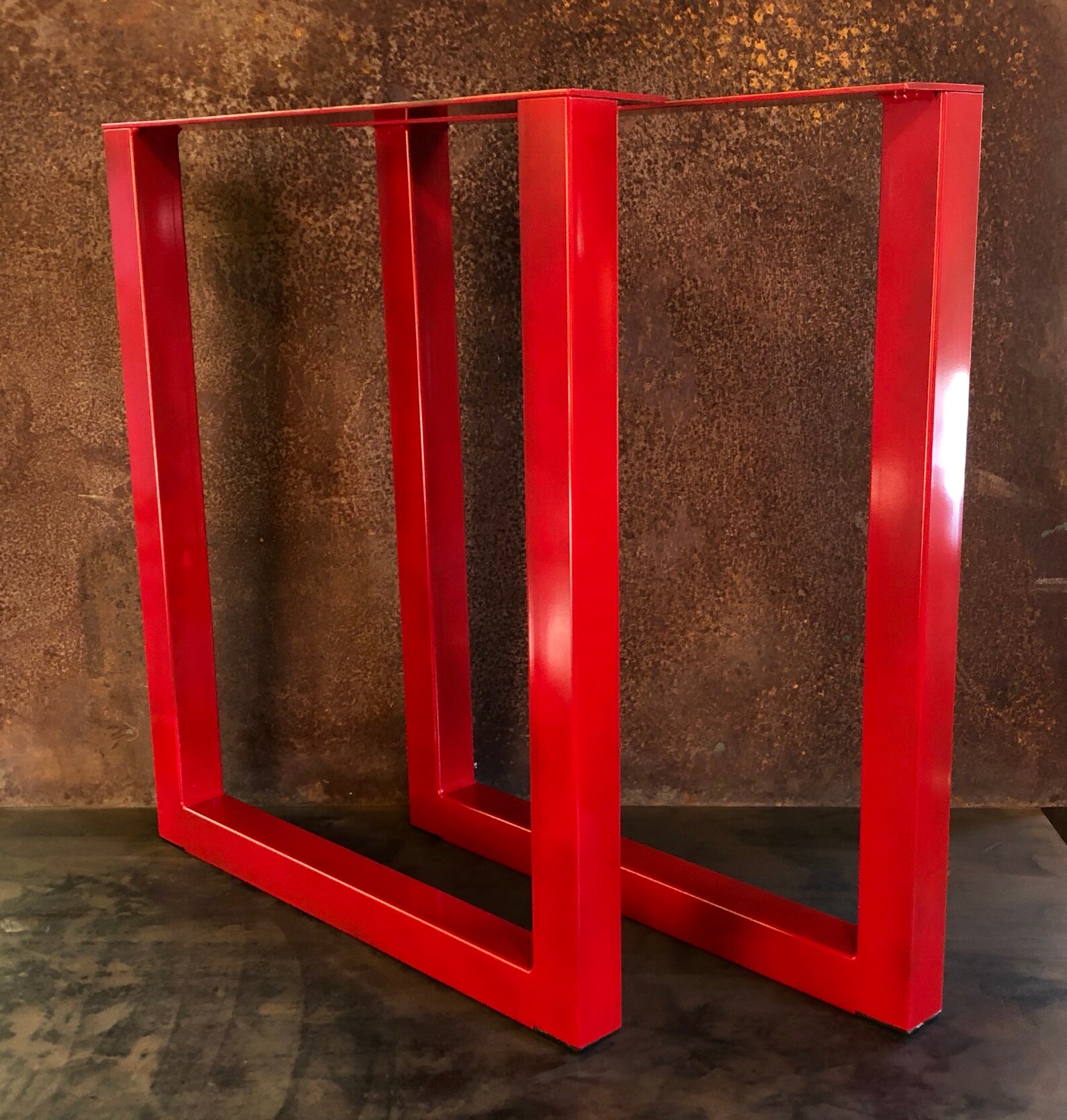 Metal Table Legs, 2x2 U Red (set of 2) - Etsy