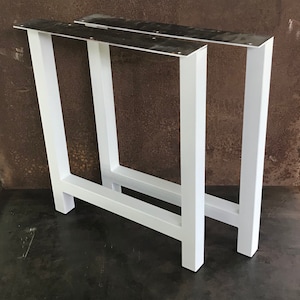 Steel Table Legs, 2x2 H Flat White (set of 2) - Etsy