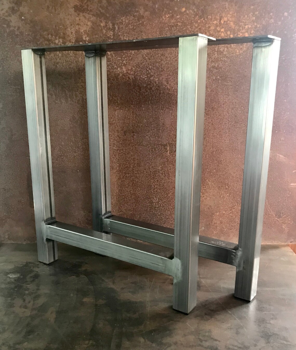 Metal Table Legs 2x2 H Raw set of 2 - Etsy
