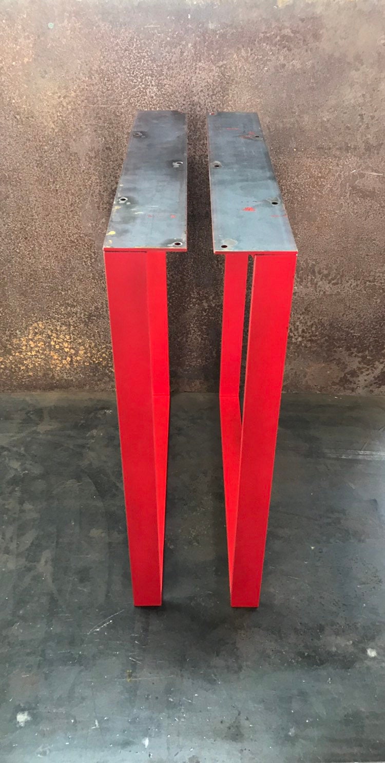 Metal Table Legs, 2x1/2 U Red (set of 2) - Etsy