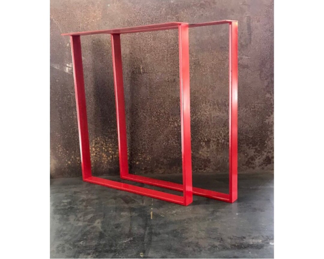 Metal Table Legs, 2x1/2 U Red (set of 2) - Etsy