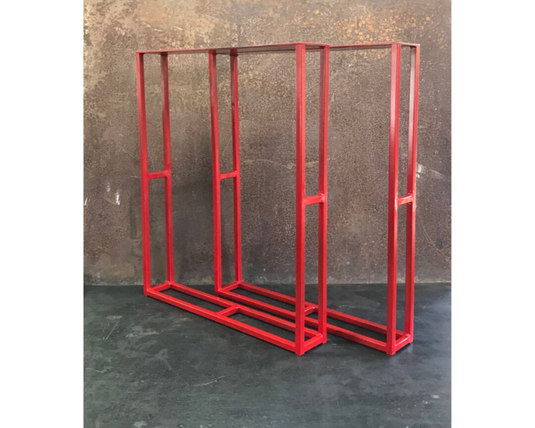 Metal Table Legs, 5/8 U W/ Crossbars Red (set of 2) - Etsy