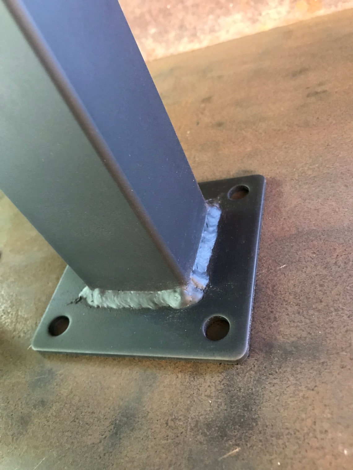 Metal Table Legs 2x2 Single Post Flat Black set of 4 - Etsy