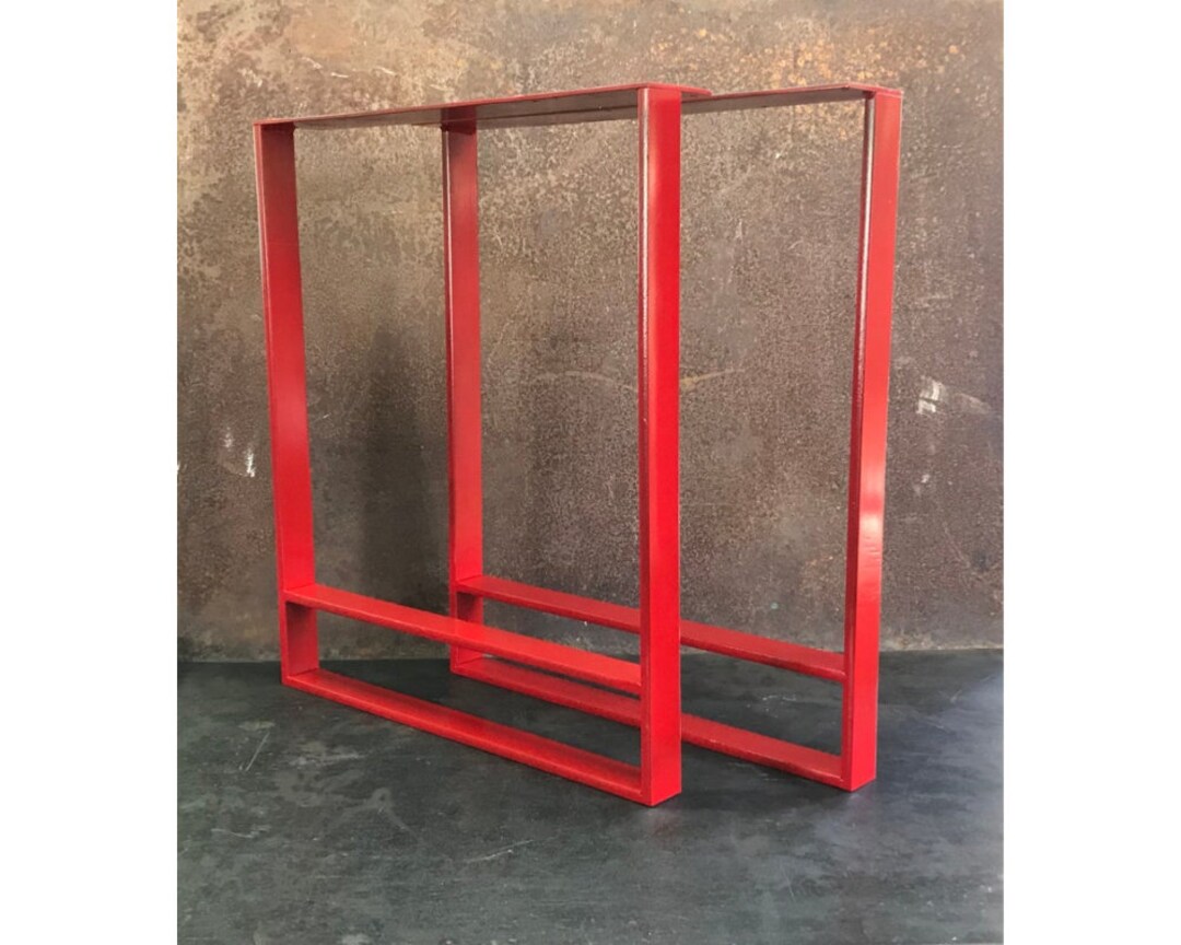 Metal Table Legs, 2x1/2 U Double Red (set of 2) - Etsy