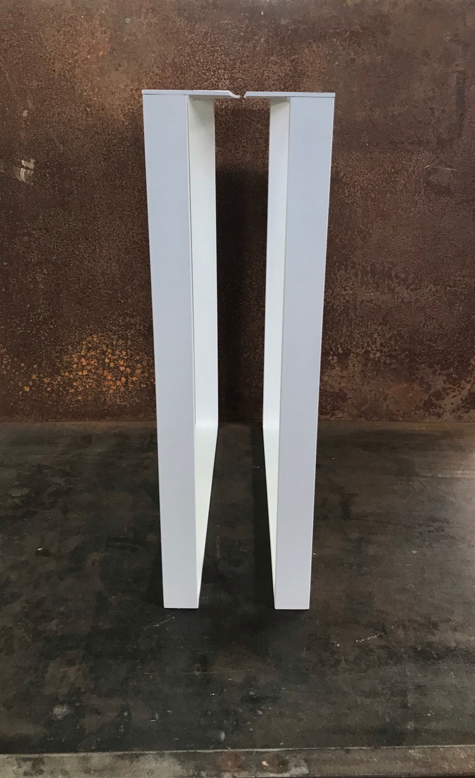 Metal Table Legs 2x1/2 U Flat White set of 2 - Etsy