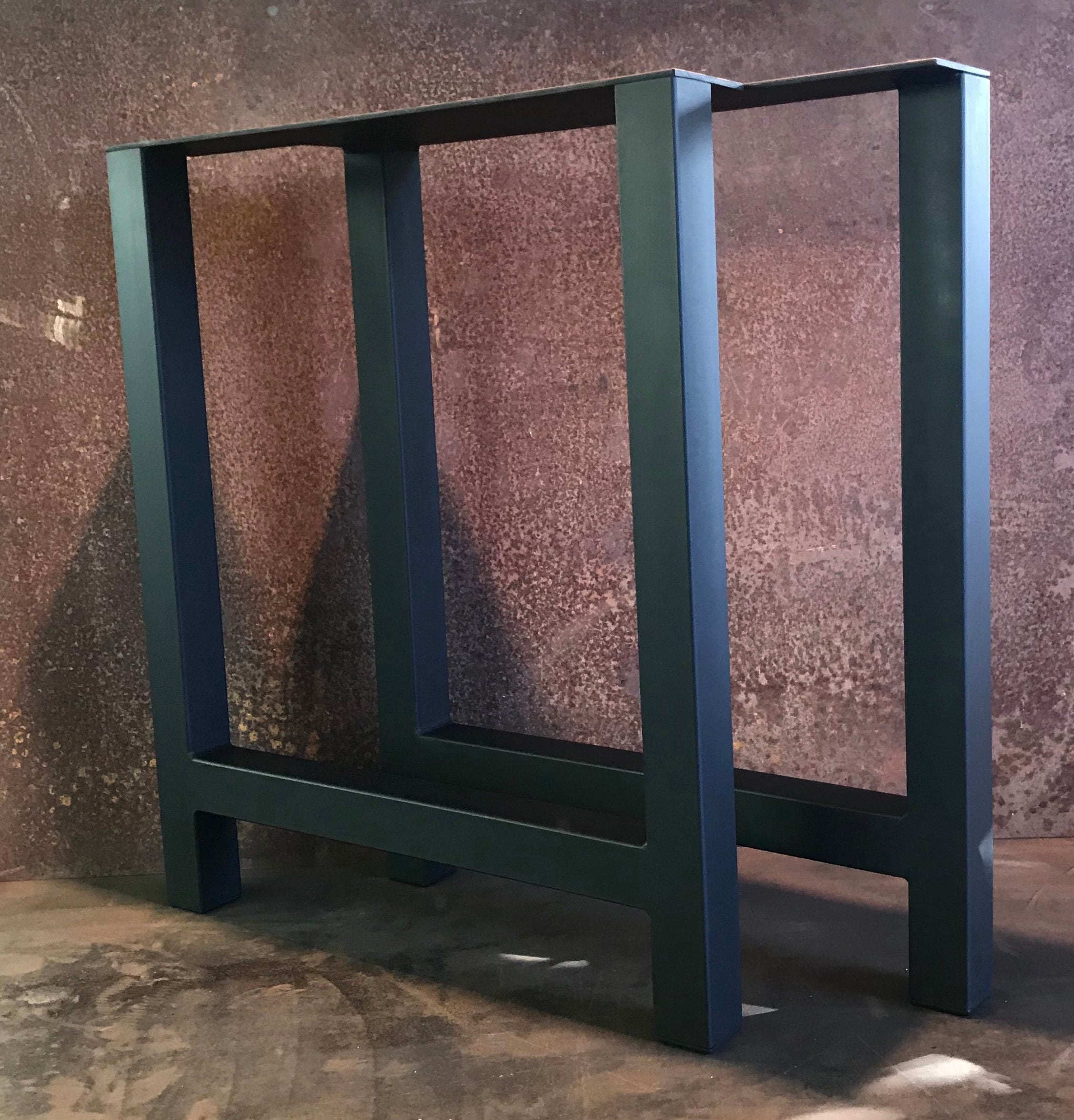 Steel Table Legs 2x2 H Flat Black set of 2 - Etsy