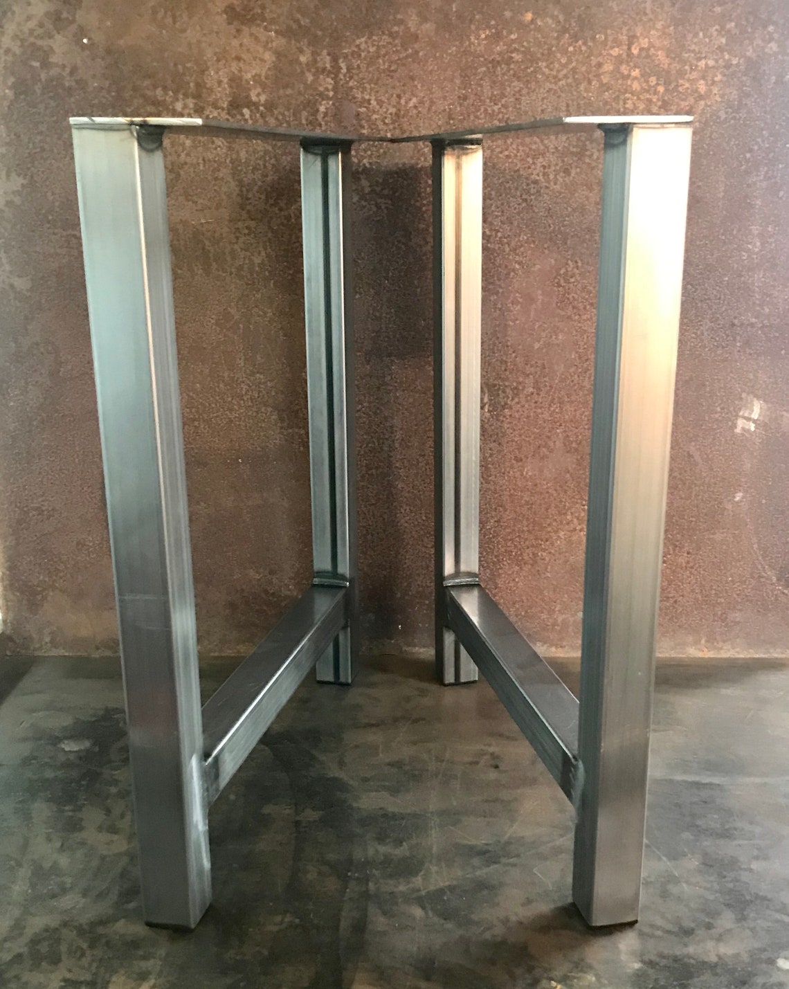 Metal Table Legs 2x2 H Raw set of 2 - Etsy