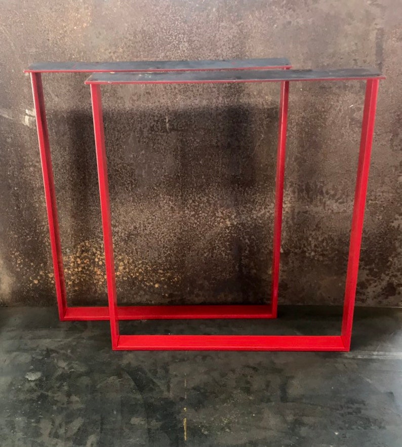 Metal Table Legs, 2x1/2 U Red (set of 2) - Etsy