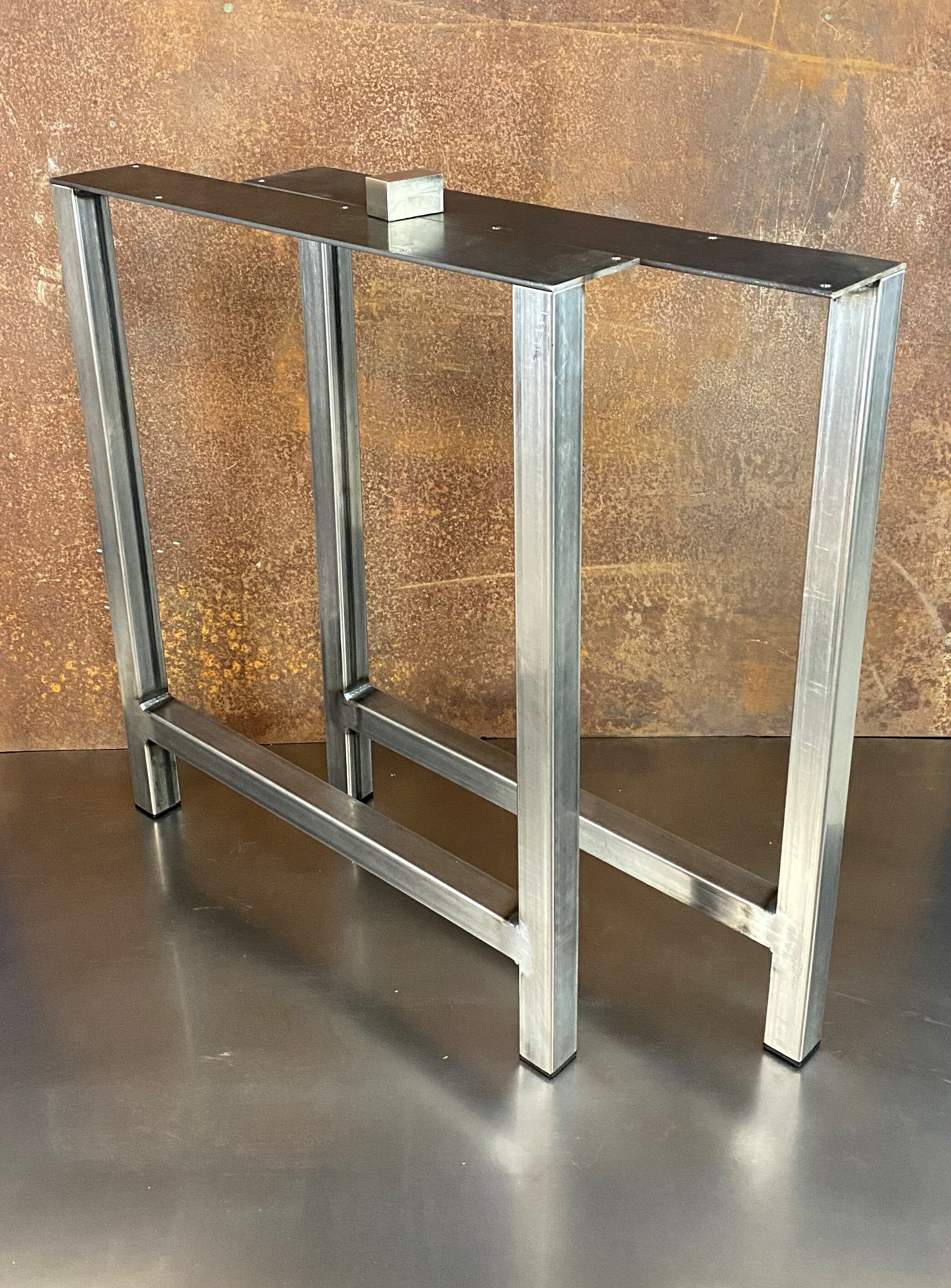 Metal Table Legs 1.5x1.5 H Raw set of 2 | Etsy