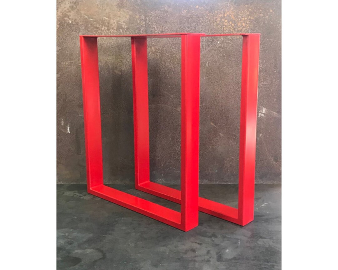 Metal Table Legs, 3x1 U Red (set of 2) - Etsy
