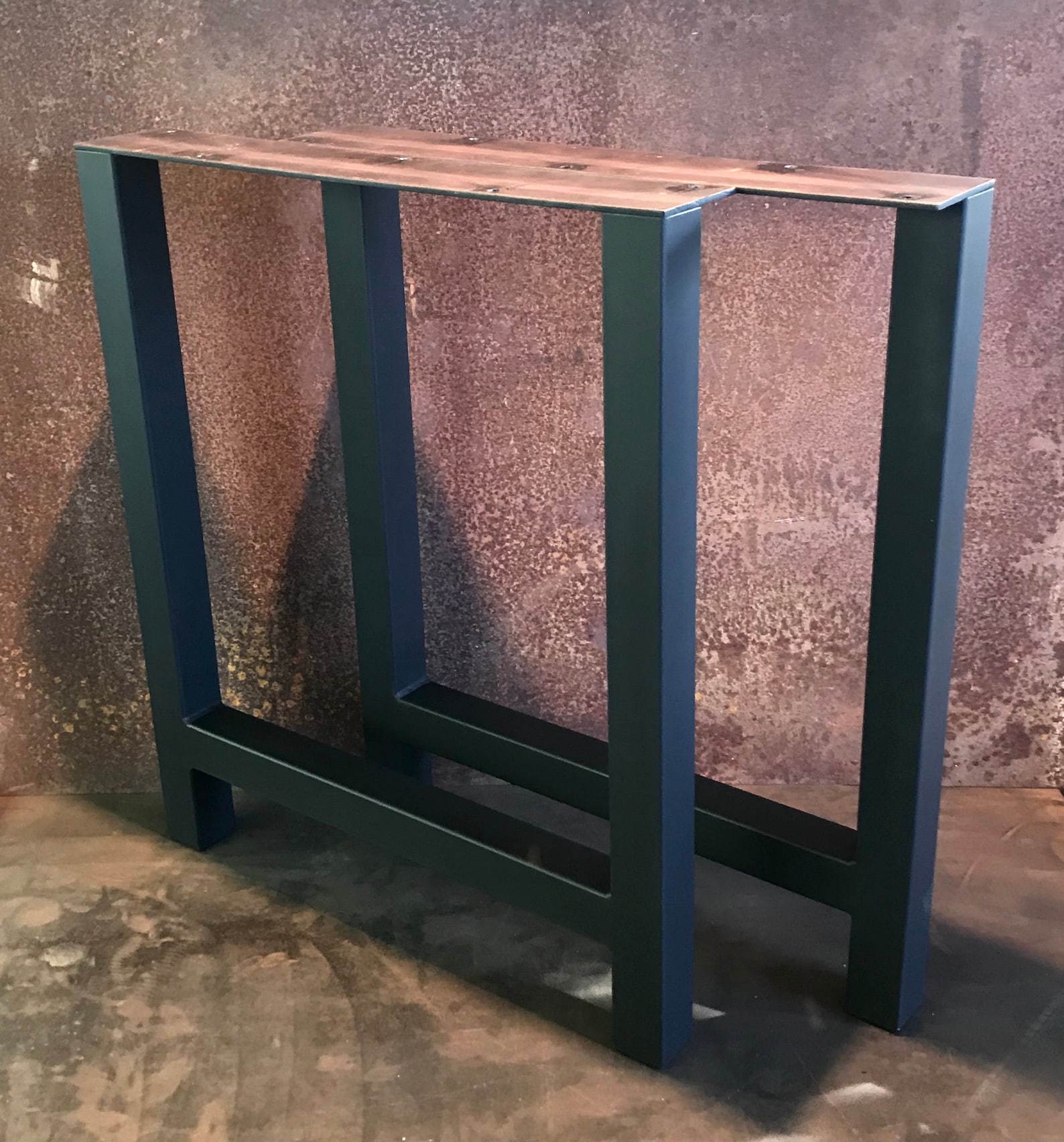Steel Table Legs 2x2 H Flat Black set of 2 - Etsy
