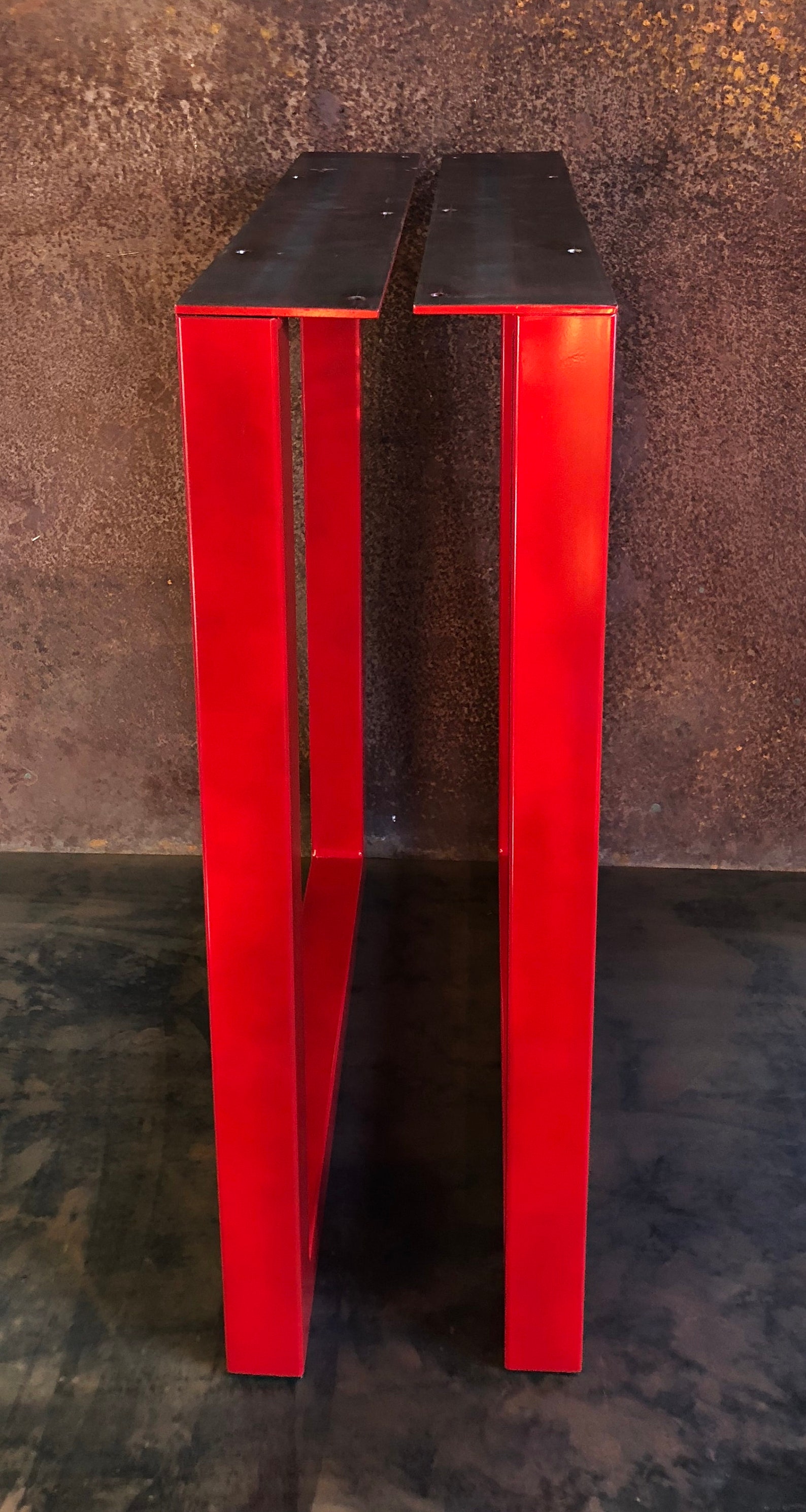 Metal Table Legs, 2x2 U Red (set of 2) - Etsy