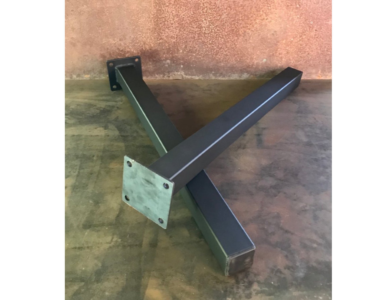 Metal Table Legs 2x2 Single Post Flat Black set of 4 - Etsy