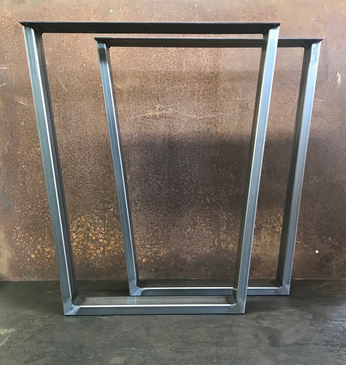 Metal Table Legs, 3x1 Taper Raw (set of 2) - Etsy