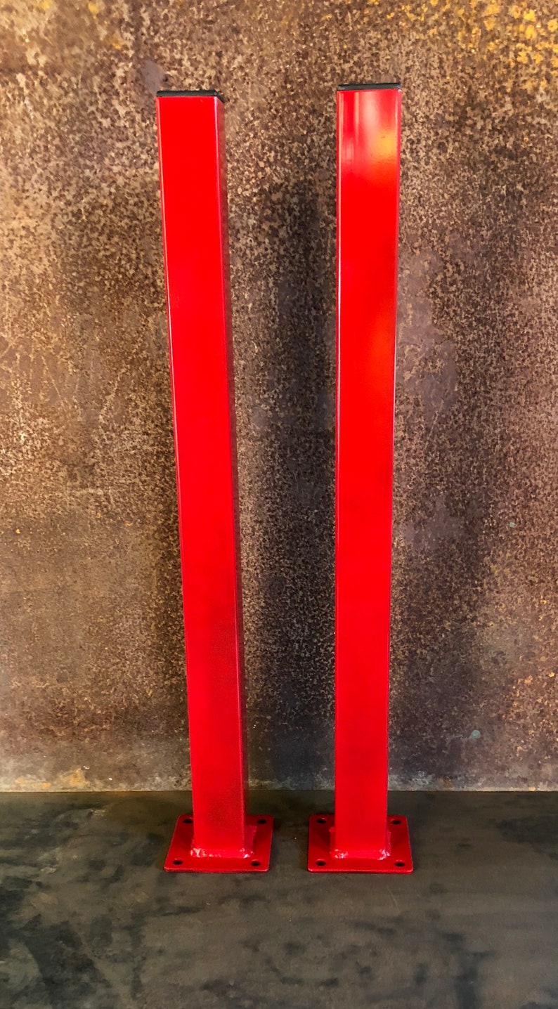 Metal Table Legs, 2x2 Single Post, Red (set of 4) - Etsy