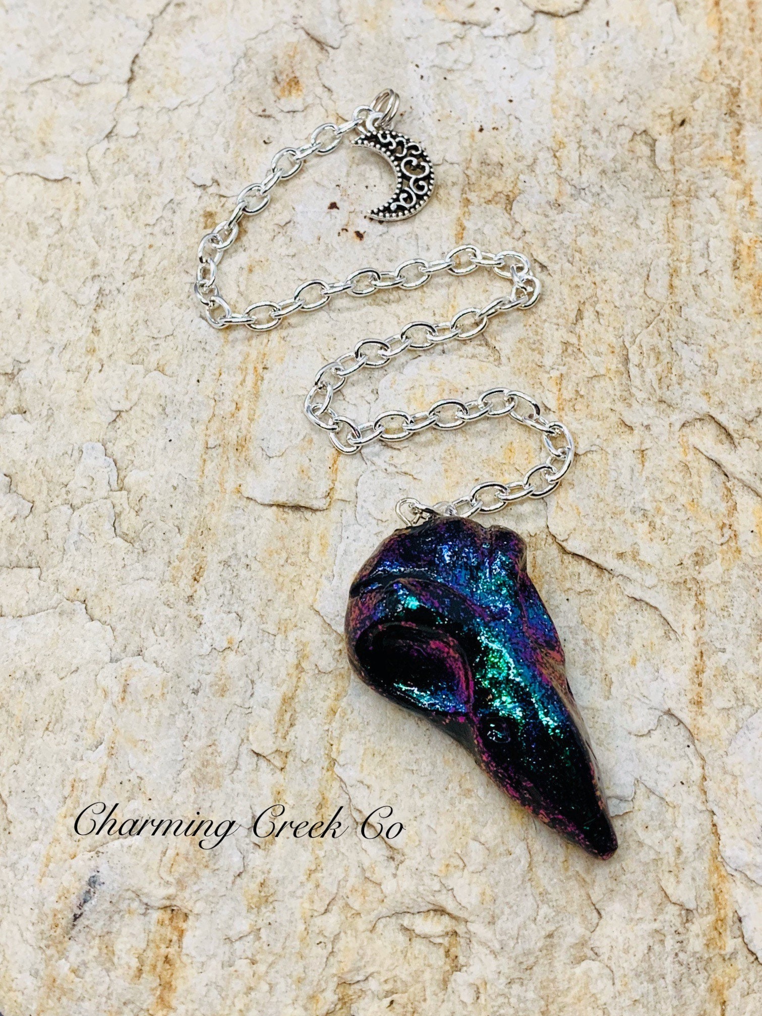 Raven Skull Pendulum | Etsy