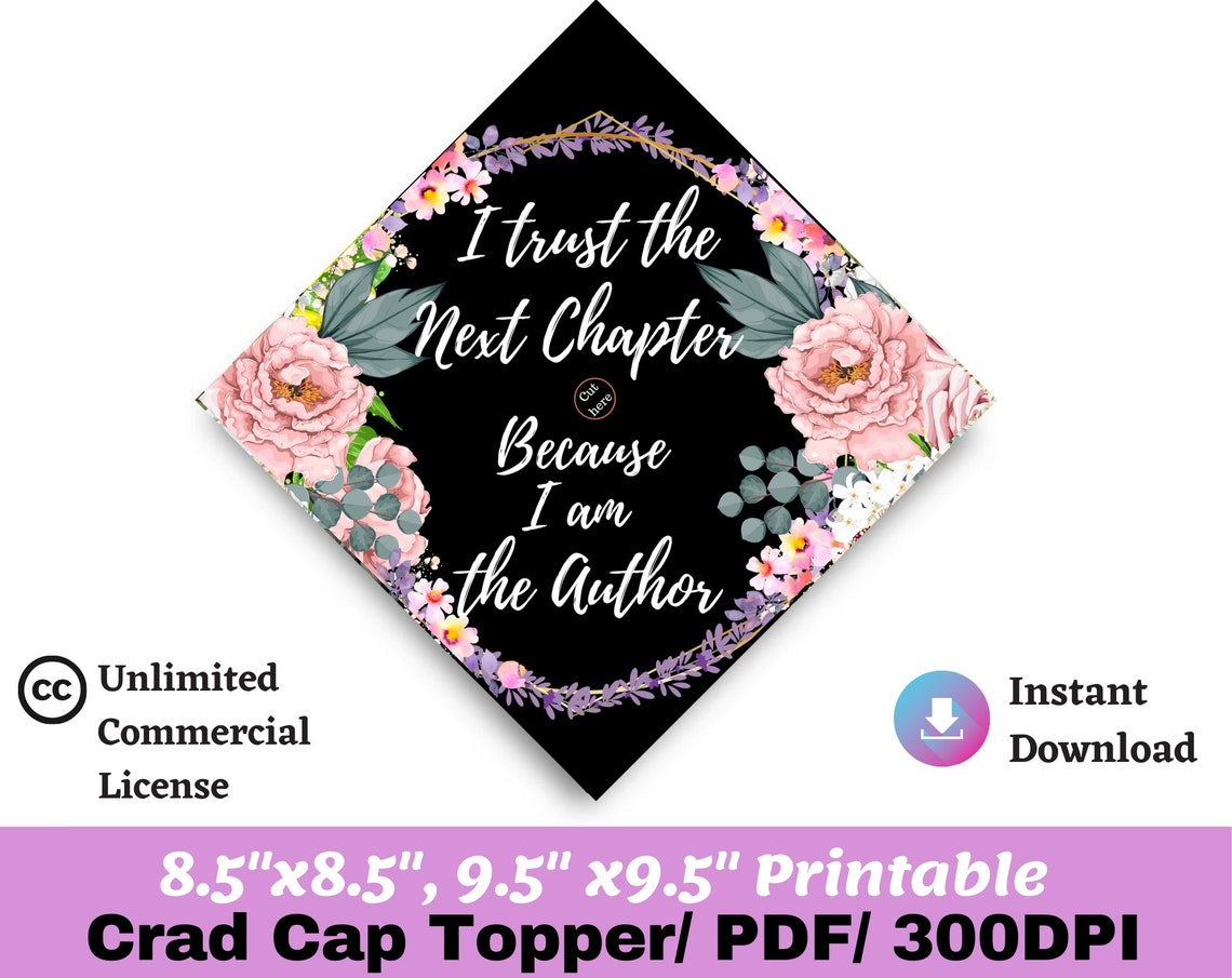 Graduation Cap Topper Printablediy Graduation Cap Topper | Etsy