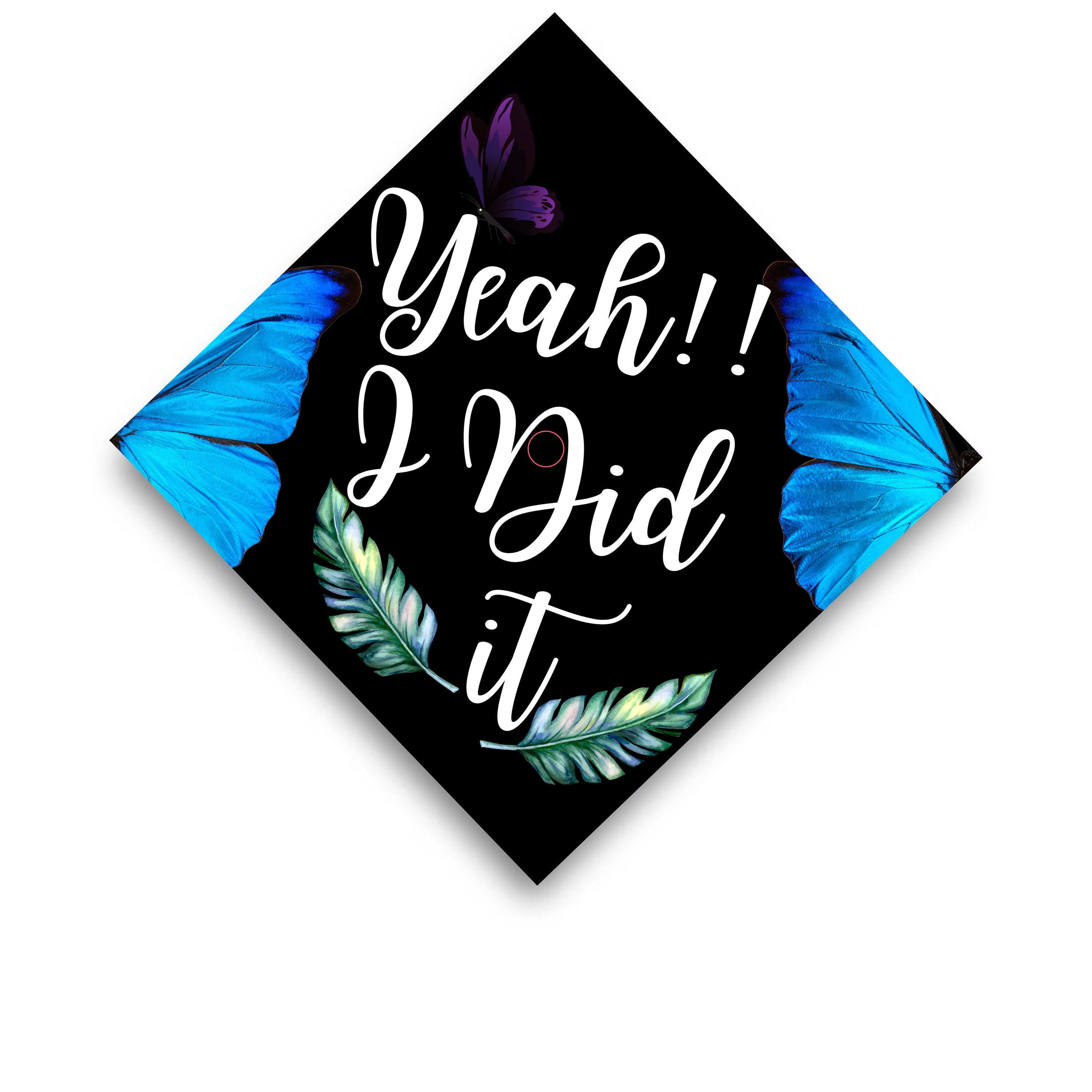 Graduation Cap Topper Printable, DIY Graduation Cap Topper, Floral ...