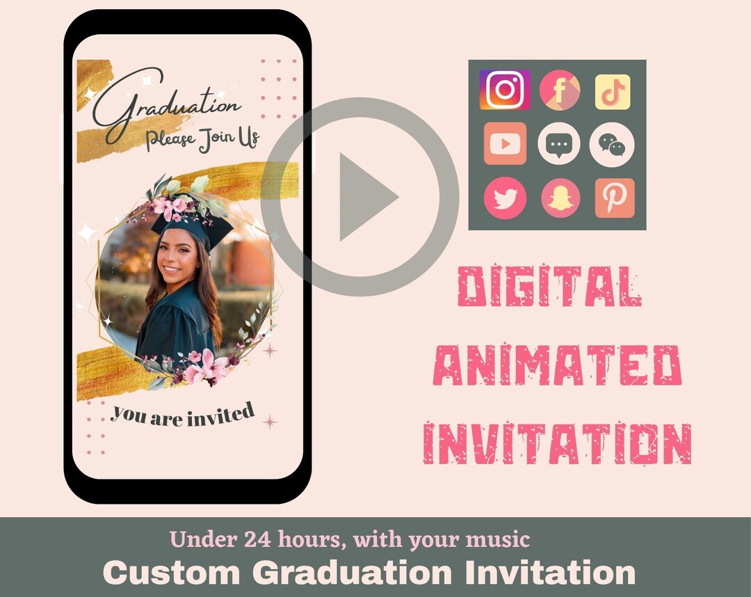 Graduation Party Invite|animated Graduation Invite|class of 2022 ...