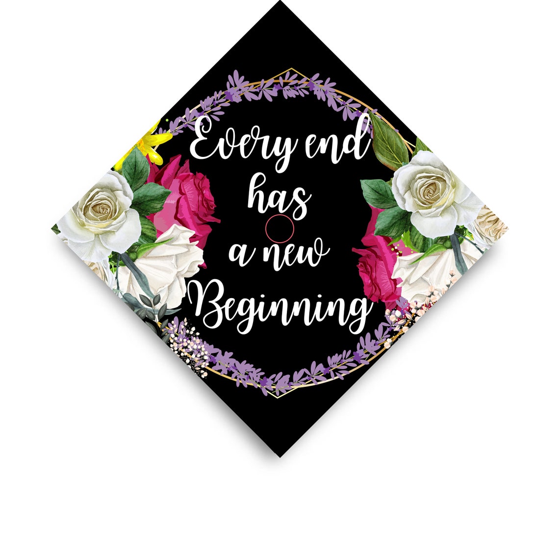 New Beginning Graduation Cap Topper Printable, DIY Graduation Cap ...