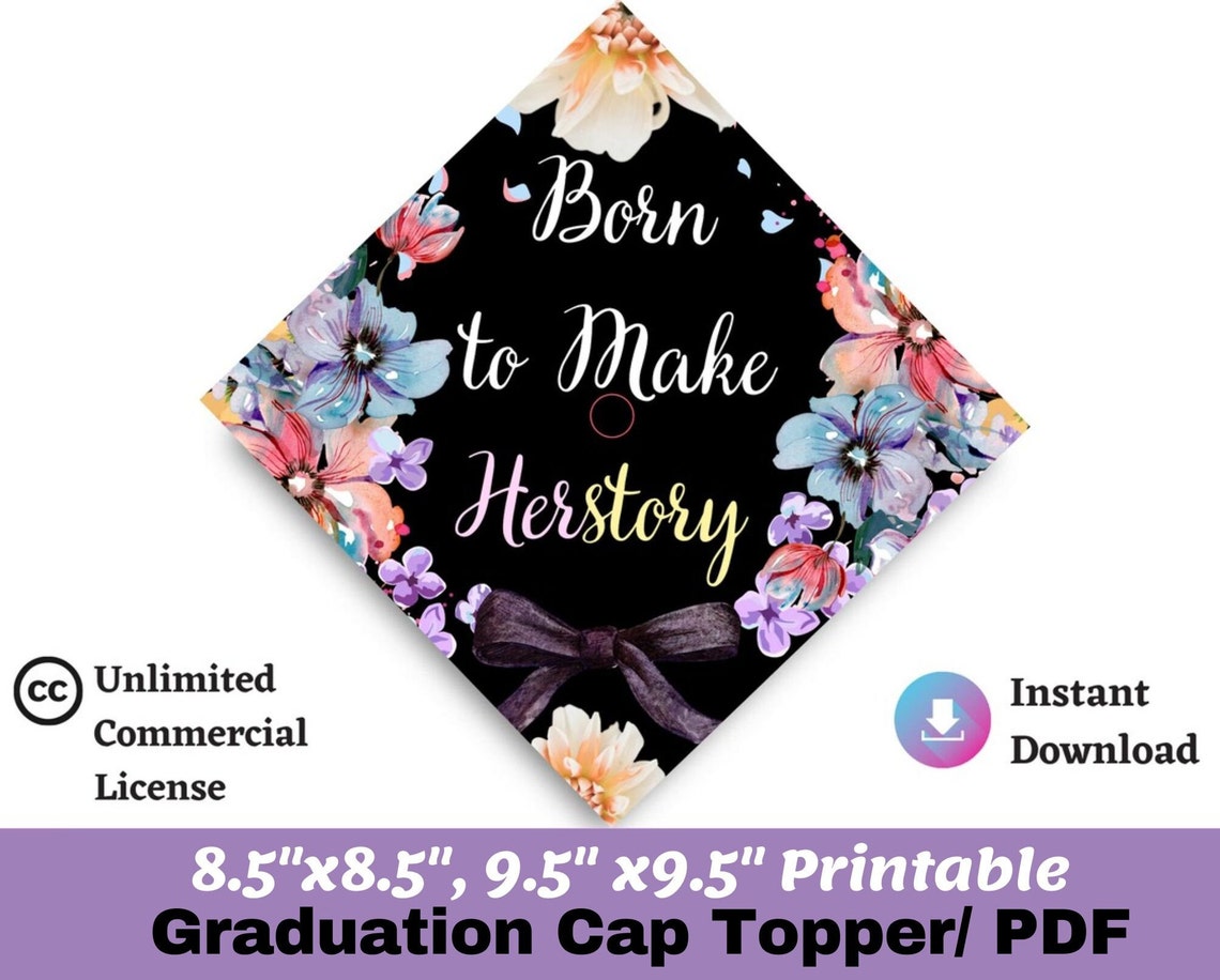 Graduation Cap Topper Printable Born to Make - Etsy