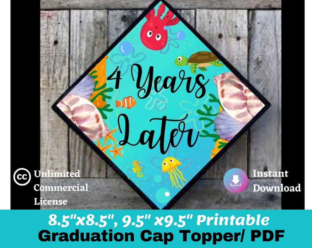 Graudation Cap Topper Printable{4 Years Later} DIY Graduation Cap,,star ...
