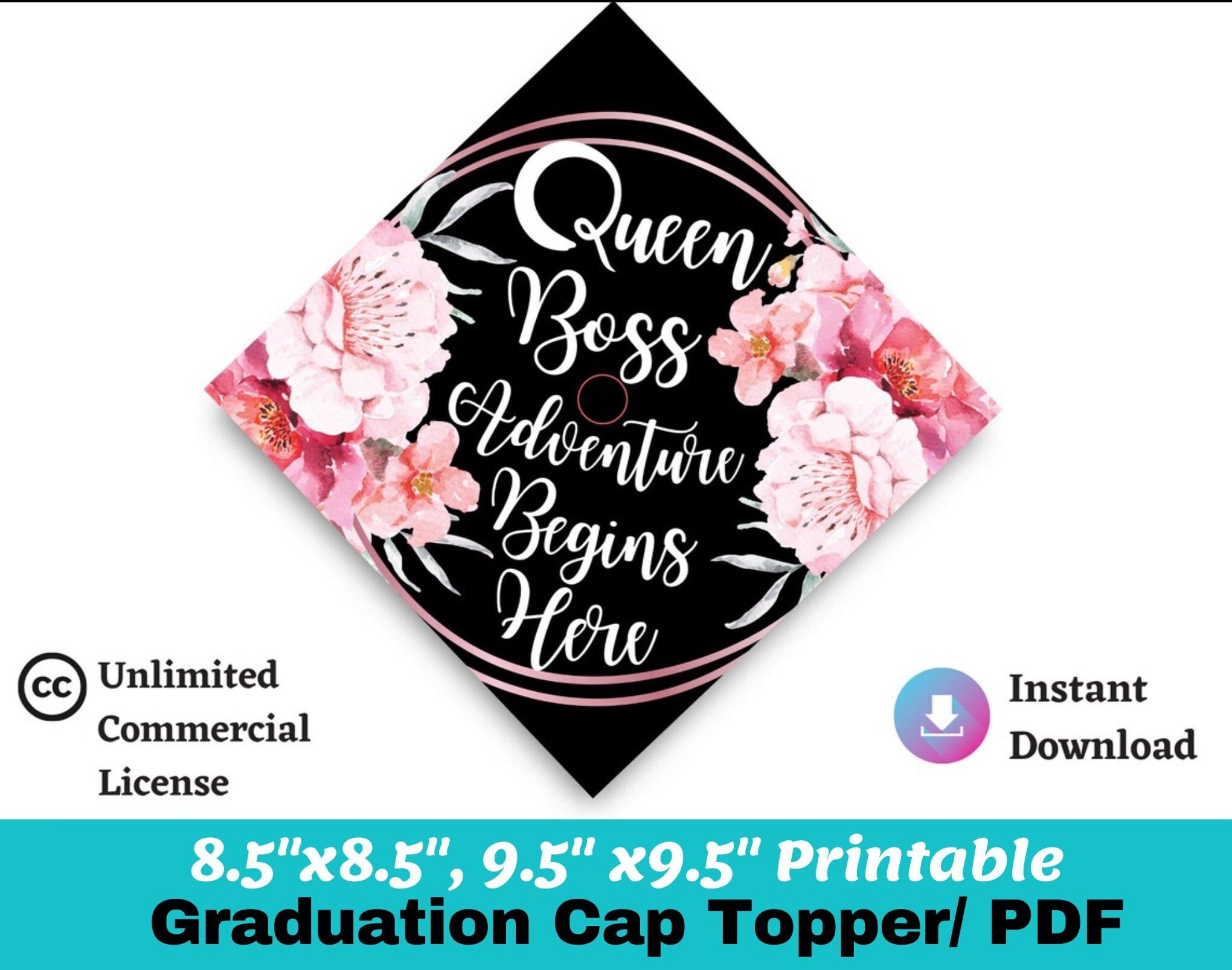 Graduation Cap Topper Printablequeen Bossdiy Graduation Cap Topper ...