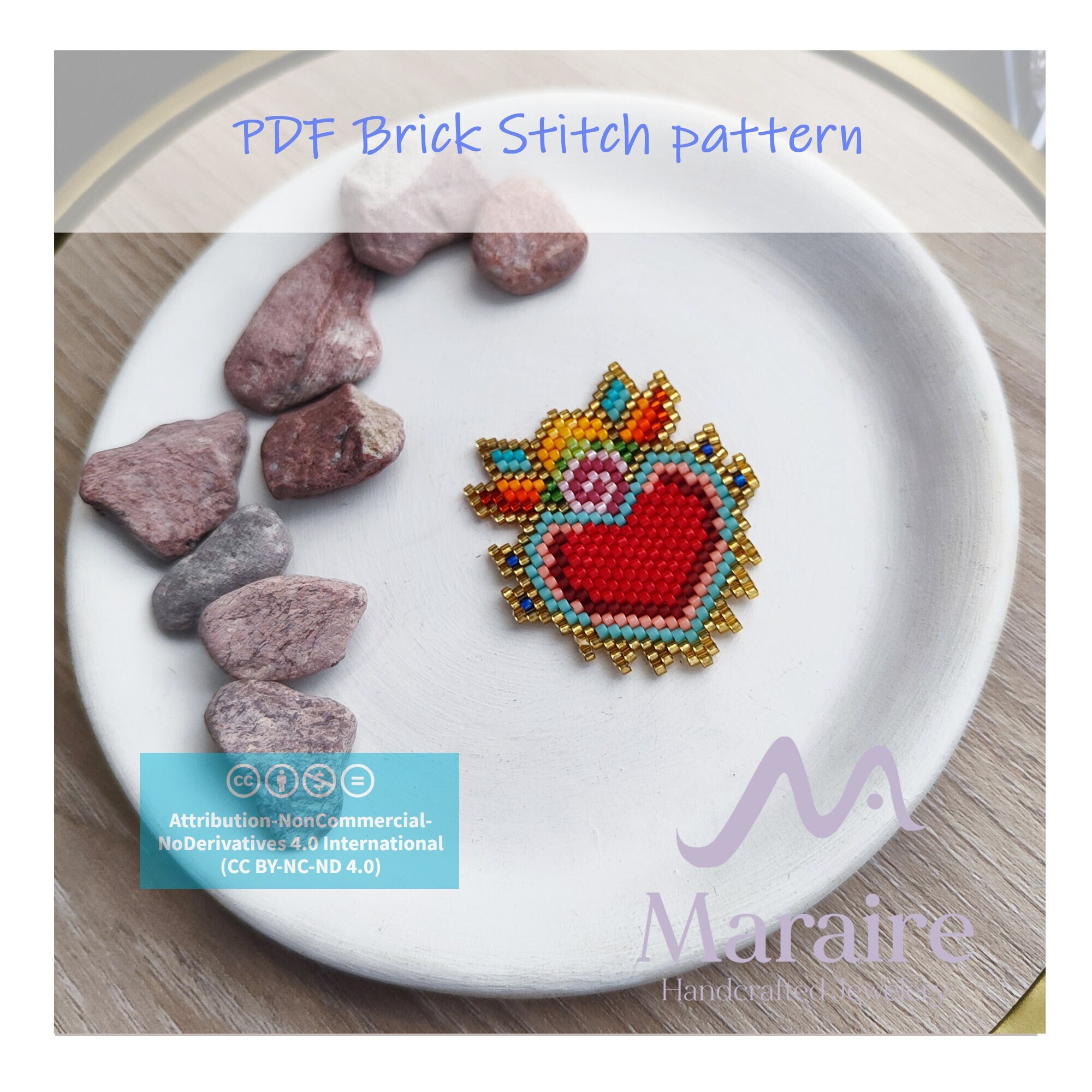 Sacred Heart Jesus Brick Stitch Pattern for Miyuki Delica Bead, PDF ...