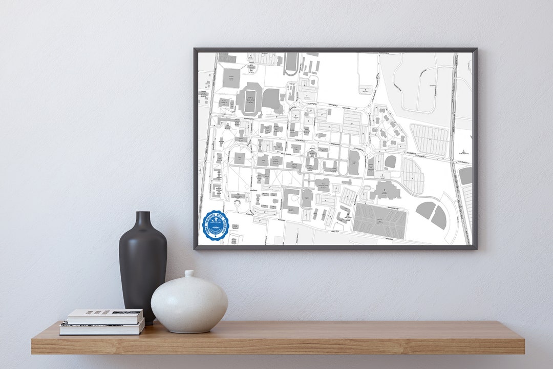 Middle Tennessee State University Map - Etsy