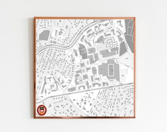 Boston College Map - Etsy