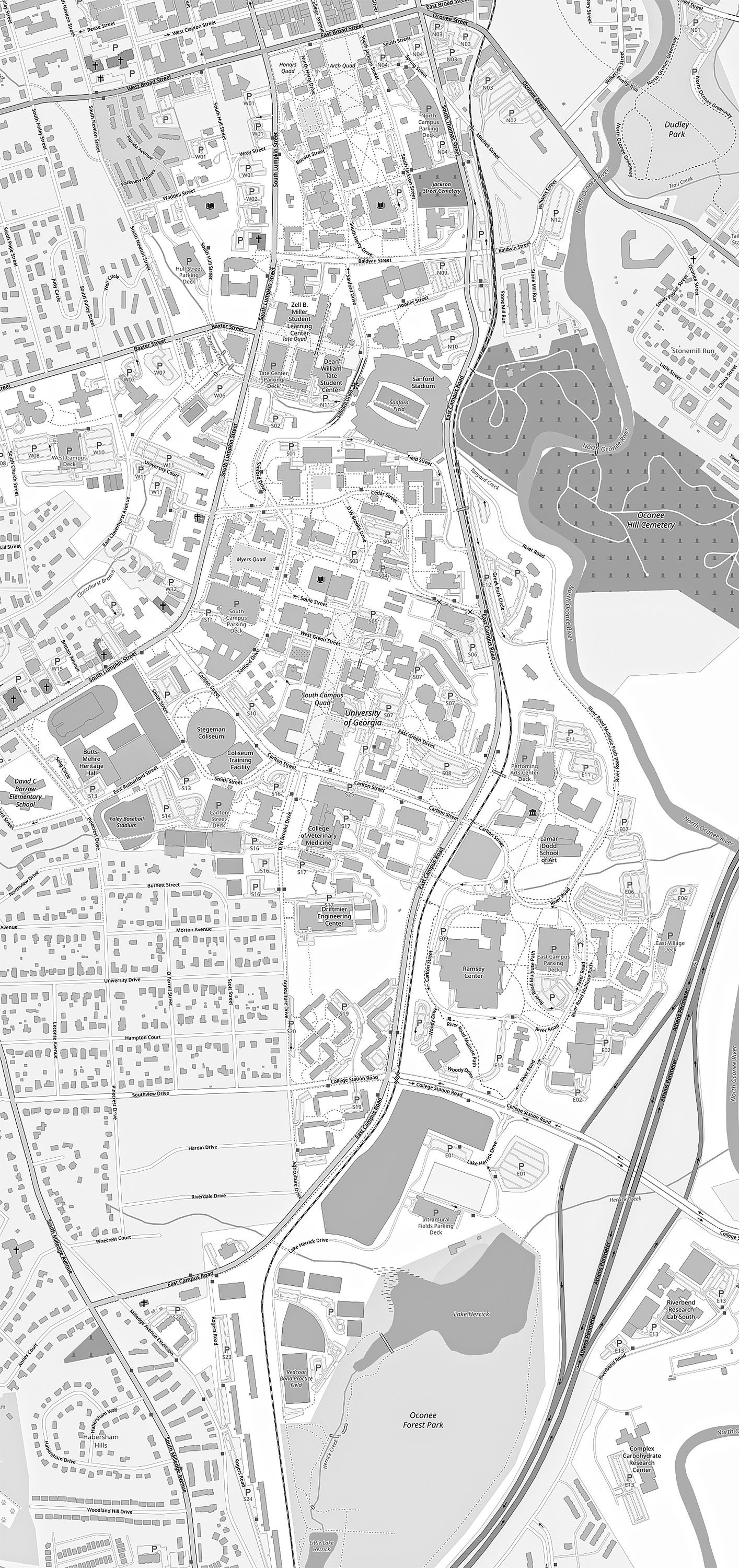 University of Georgia Map - Etsy