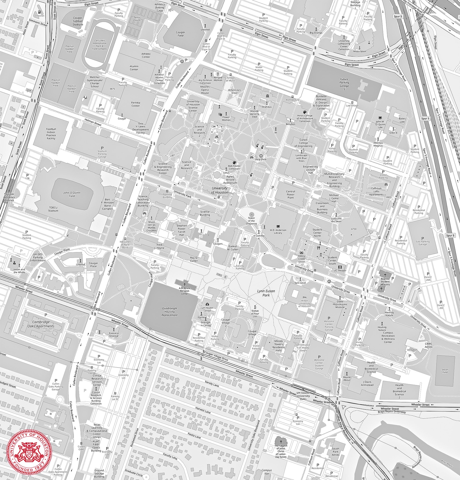 University Of Houston Main Campus Map - Map