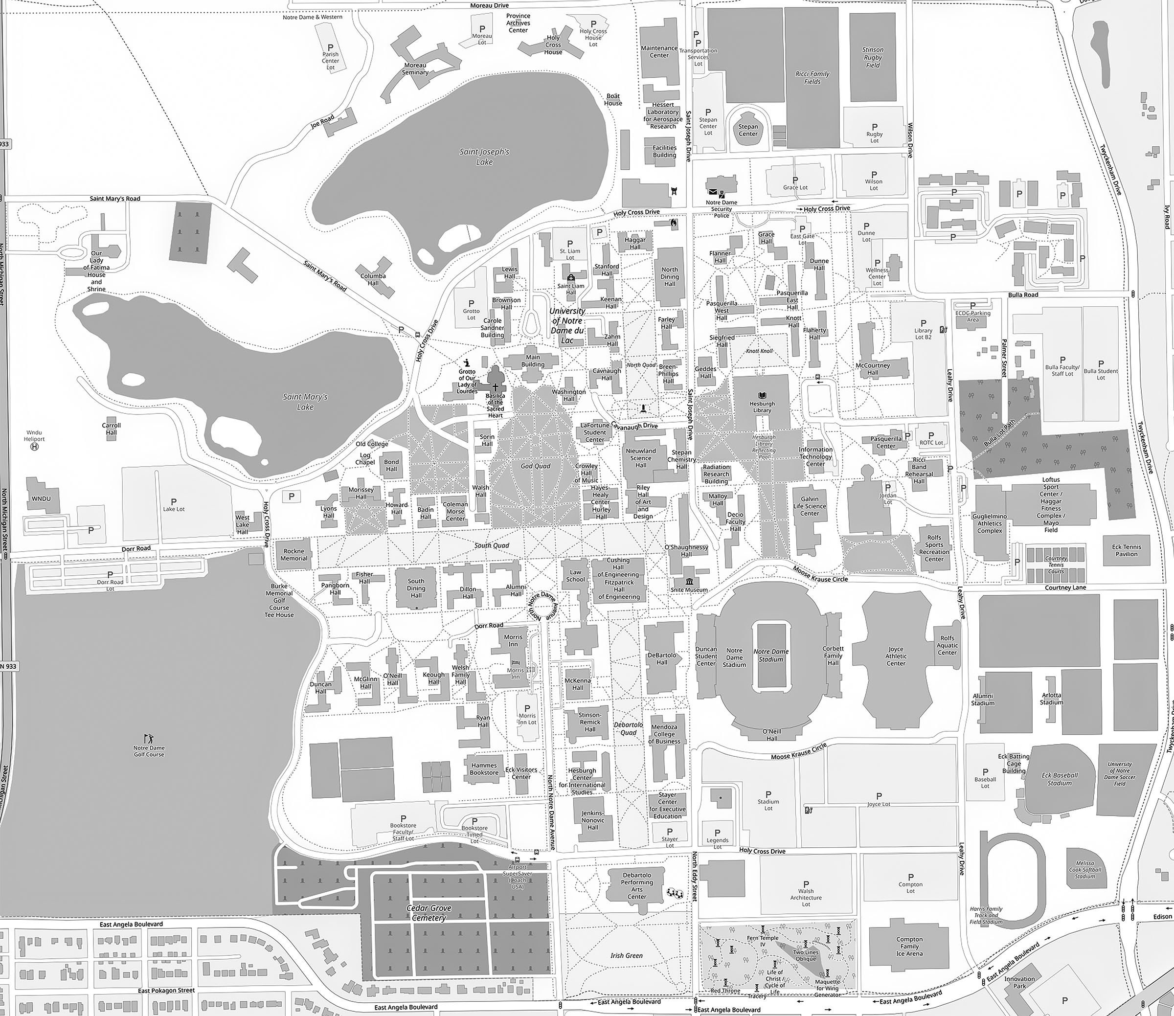 Notre Dame Campus Map University Of Notre Dame Campus Map 2024 All