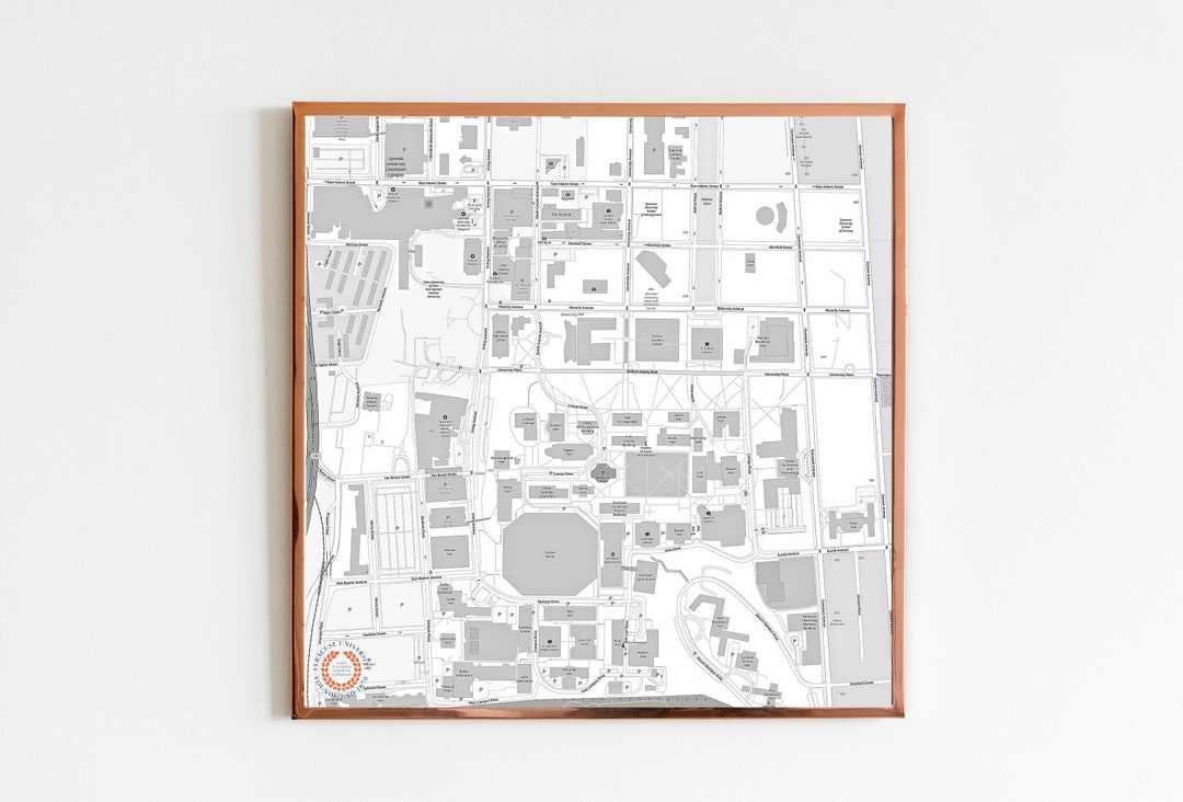 Syracuse University Map - Etsy
