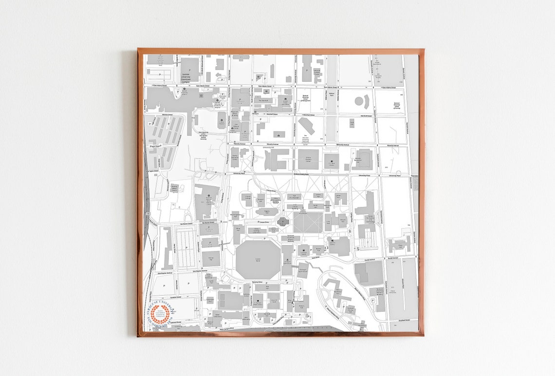 Syracuse University Map - Etsy