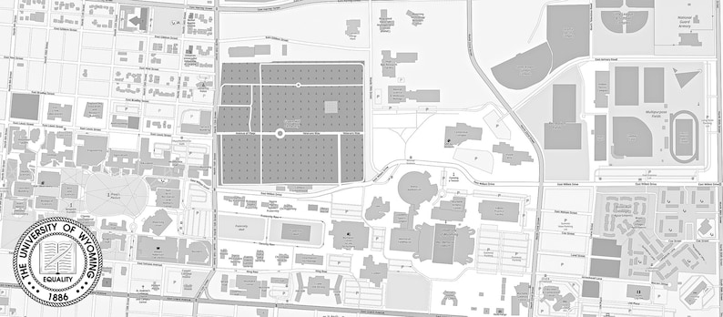 University of Wyoming Map - Etsy