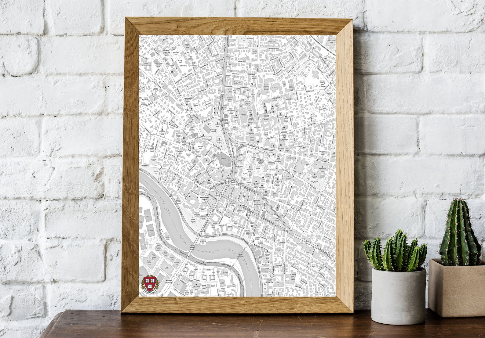 Harvard University Map - Etsy