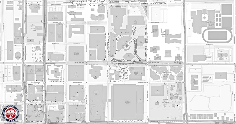 University of Arizona Map - Etsy