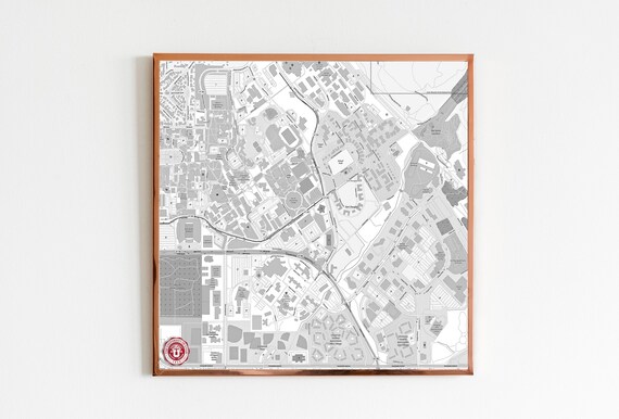 University of Utah Map - Etsy