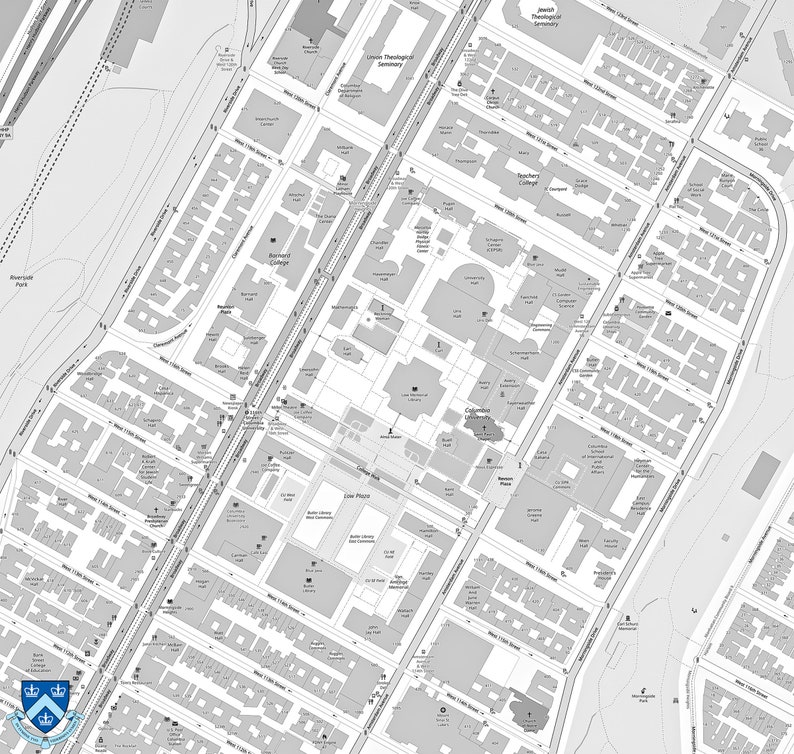 Columbia University Map - Etsy