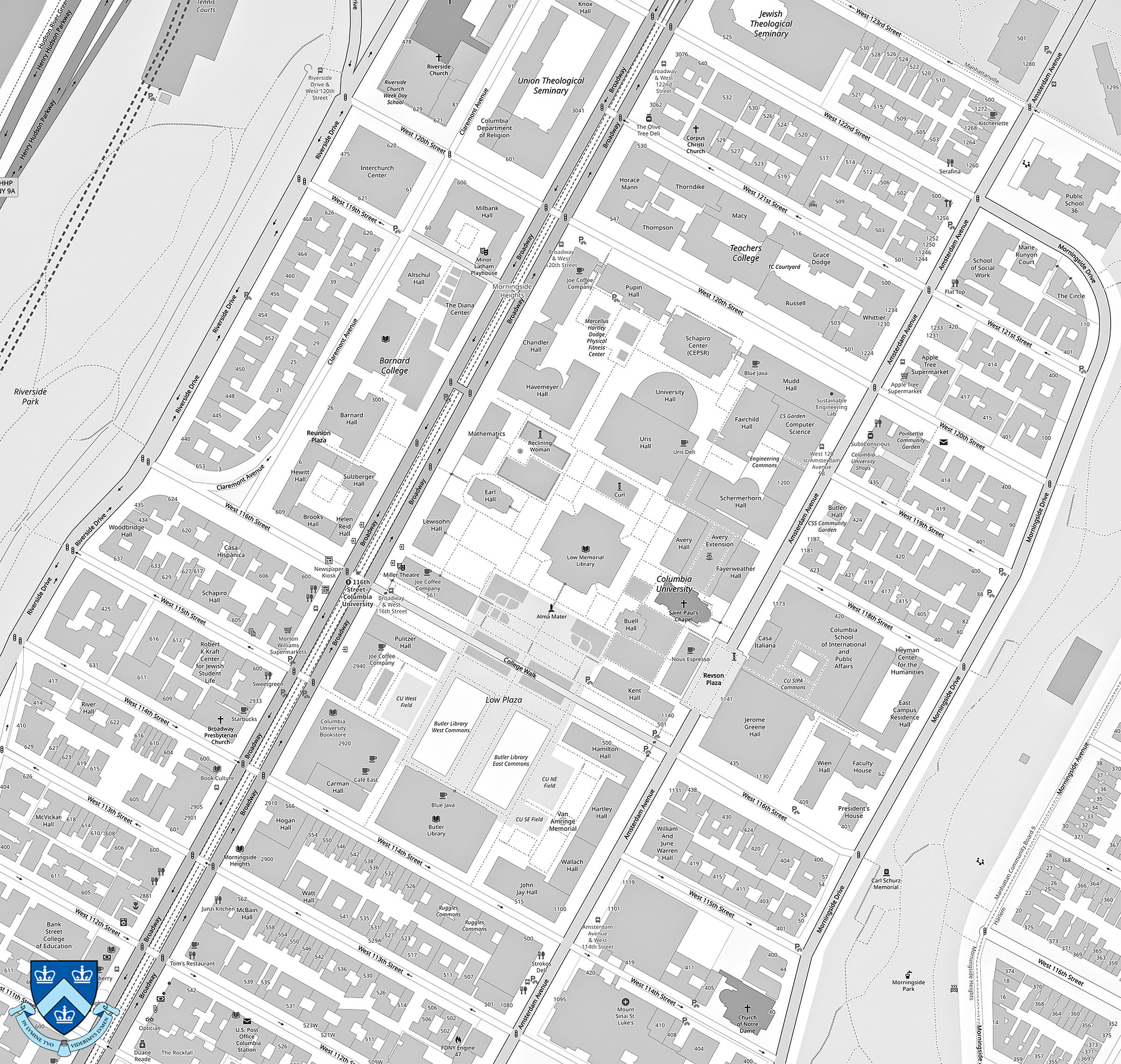 Columbia University Map - Etsy