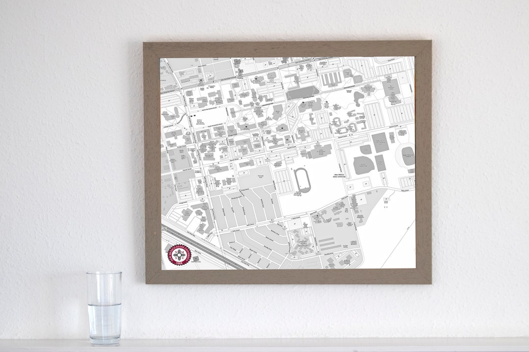 New Mexico State University Map - Etsy