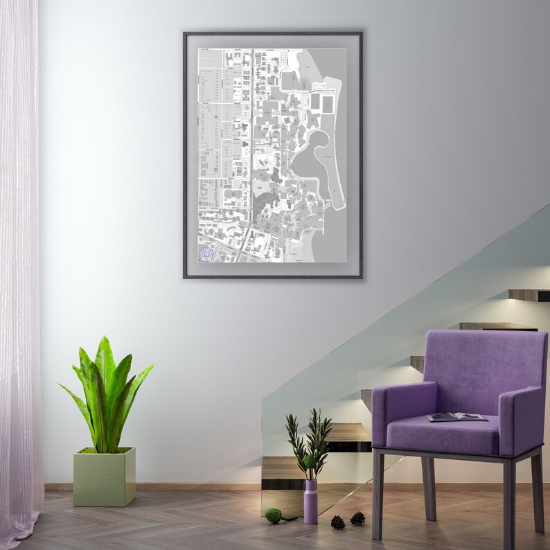 Northwestern University Map - Etsy