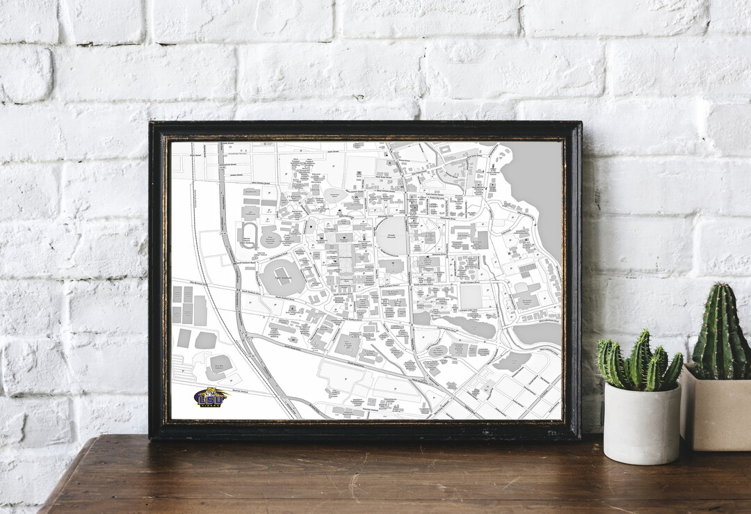 Louisiana State University Map - Etsy