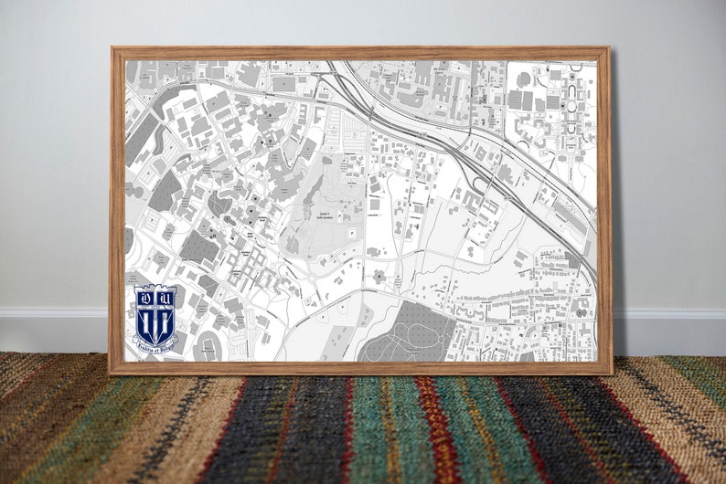 Duke University Map - Etsy
