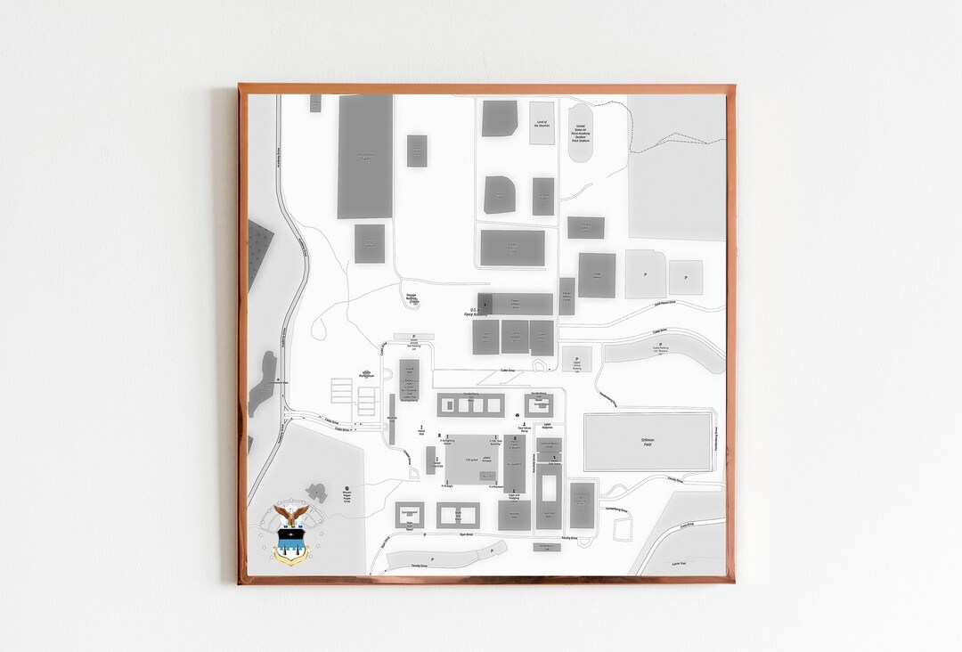 United States Air Force Academy Map - Etsy