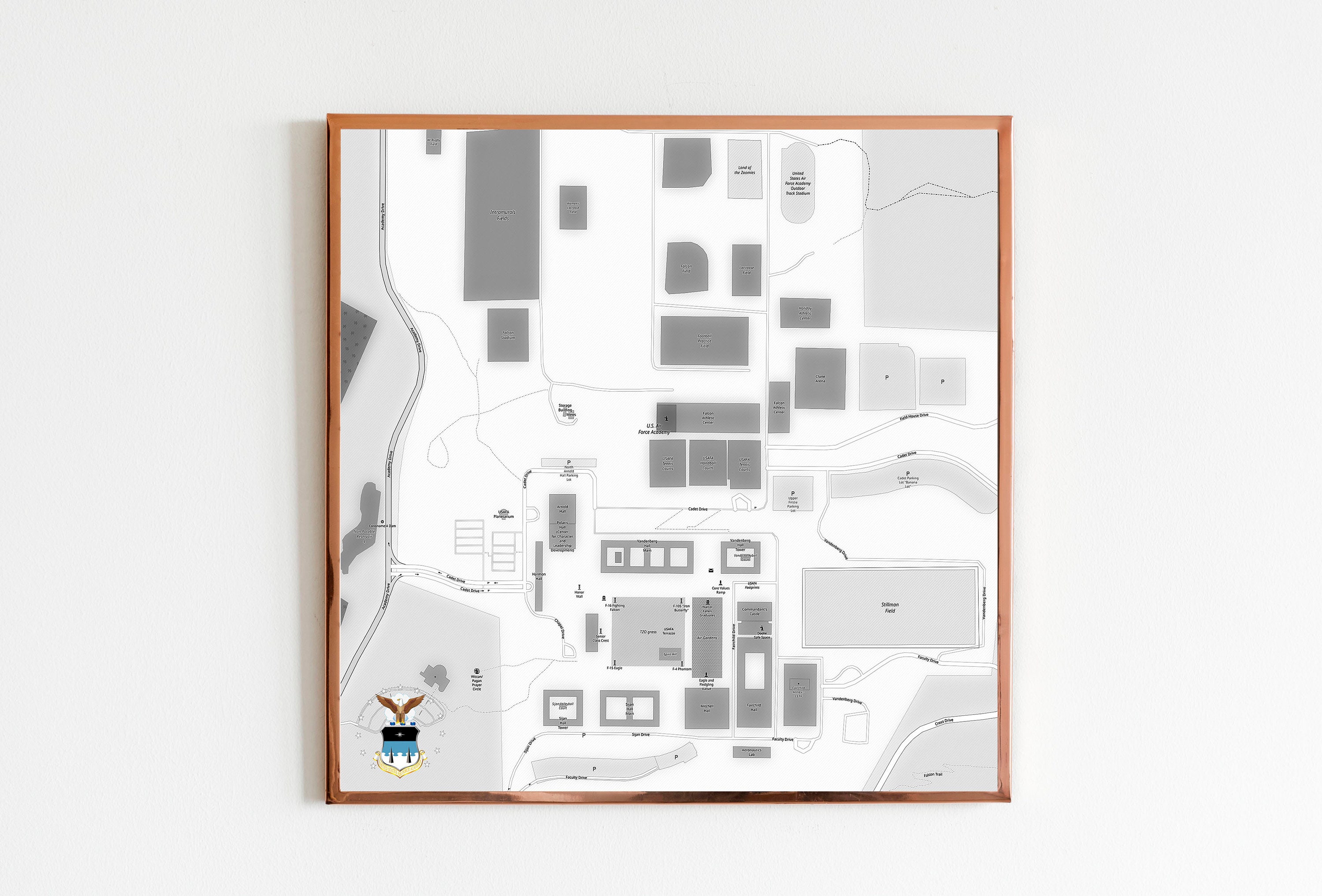 United States Air Force Academy Map - Etsy