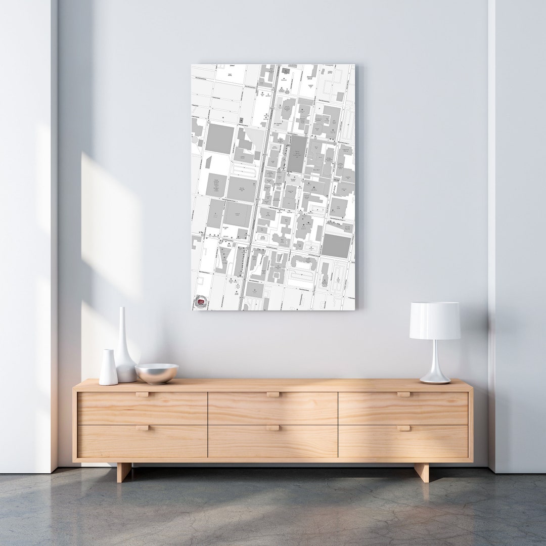 Temple University Map - Etsy
