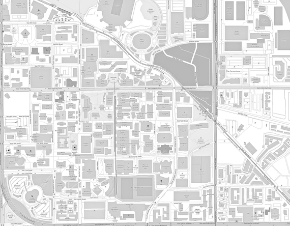 Mapa Del Campus De La Universidad De Arizona University Of Arizona