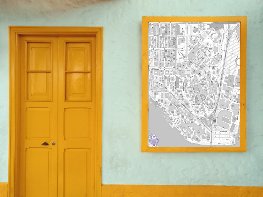 University of Washington Map - Etsy